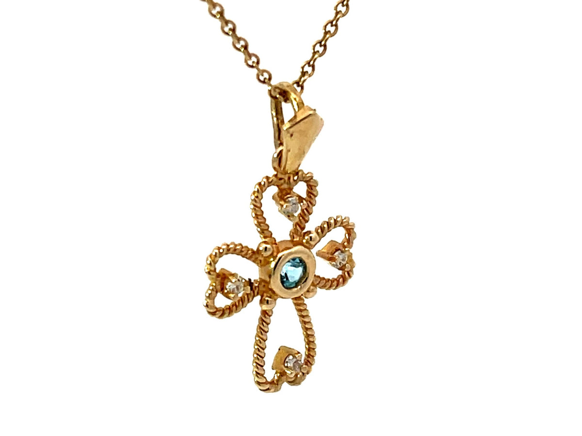 Buy Pandora Cross Necklace in 14K Gold – Solitaire Jewelers – SOLITAIRE ...